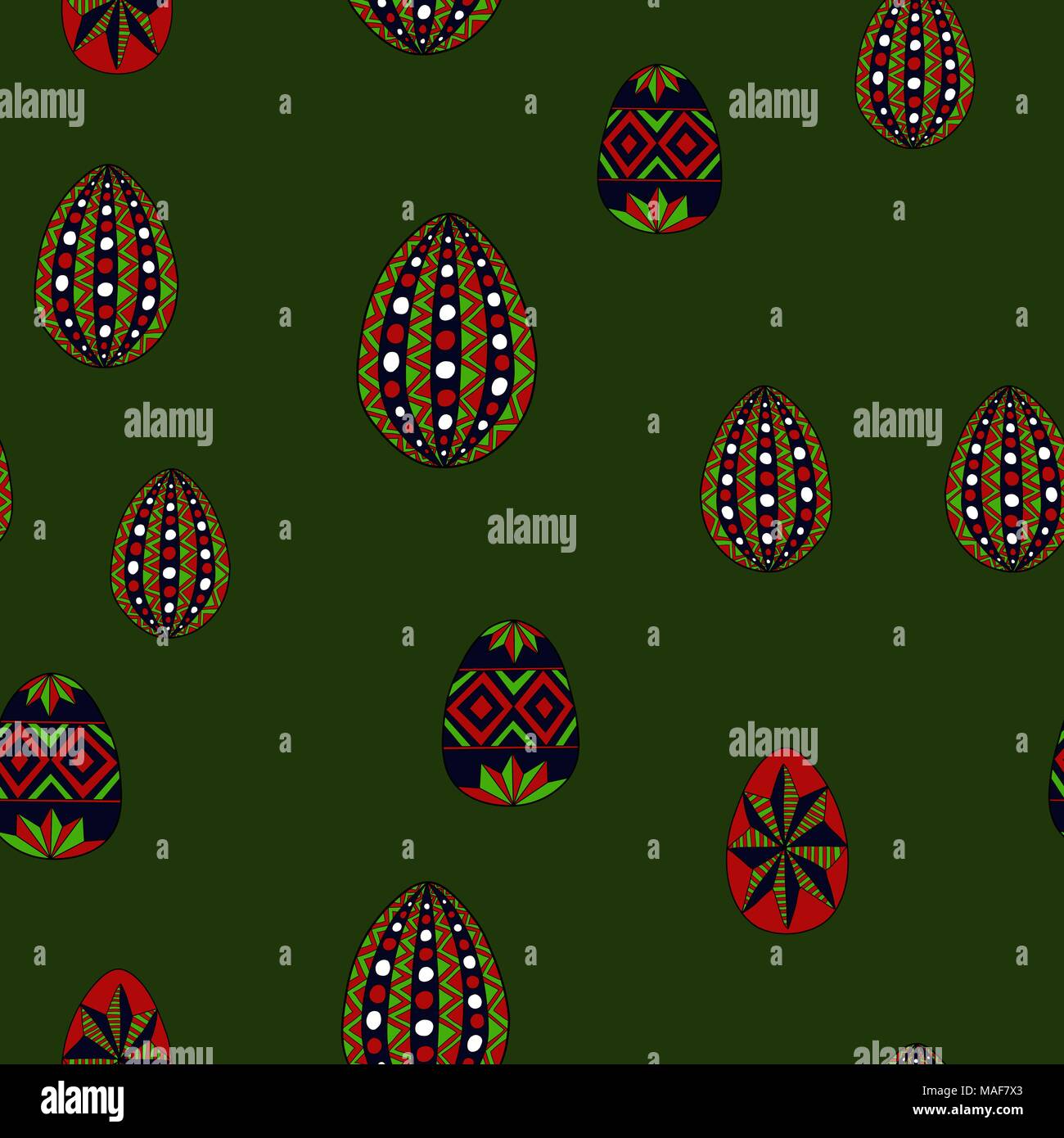 doodle vector easter eggs chaotic seamless pattern Stock Vector Image & Art - Alamy