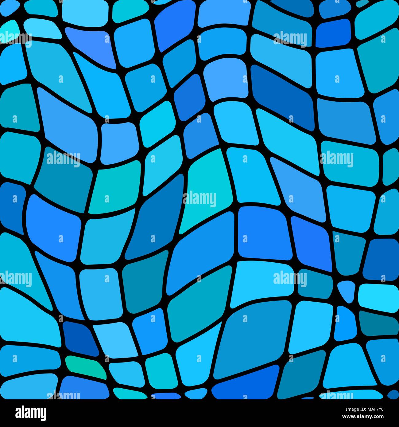 abstract vector stained-glass mosaic background - bright blue Stock ...