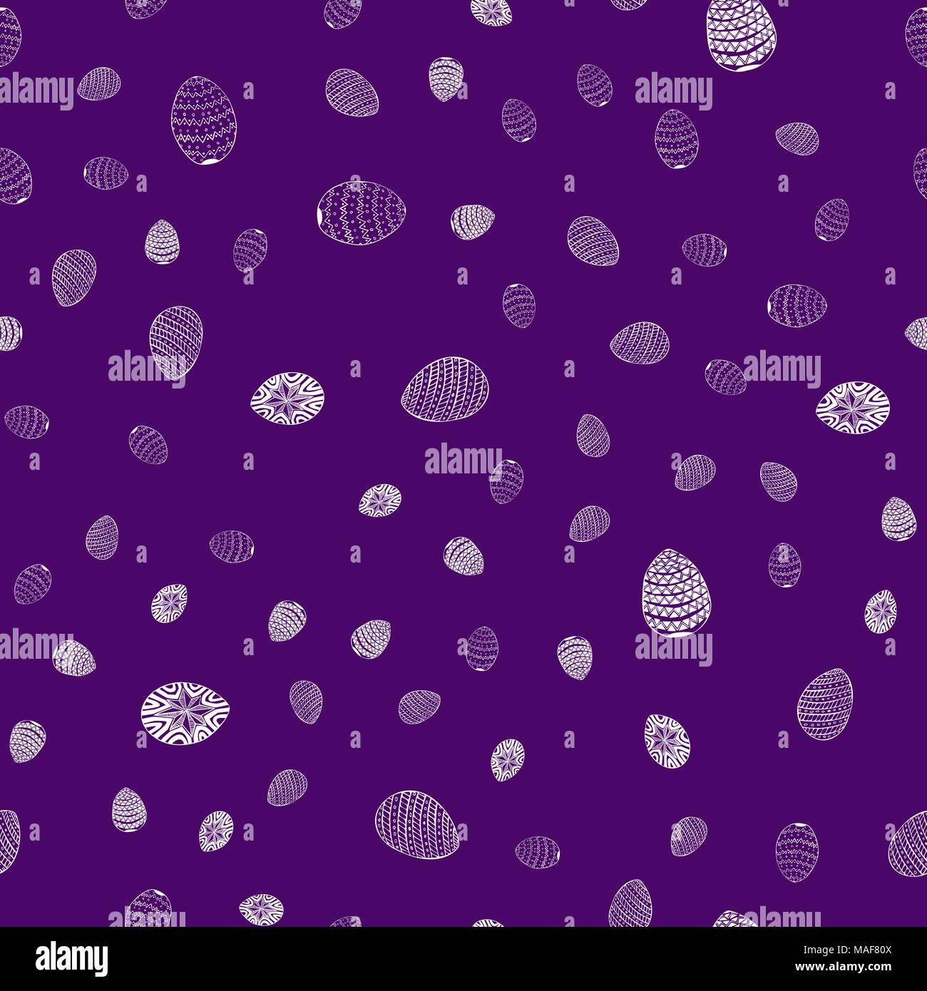 doodle vector easter eggs chaotic seamless pattern Stock Vector Image & Art - Alamy