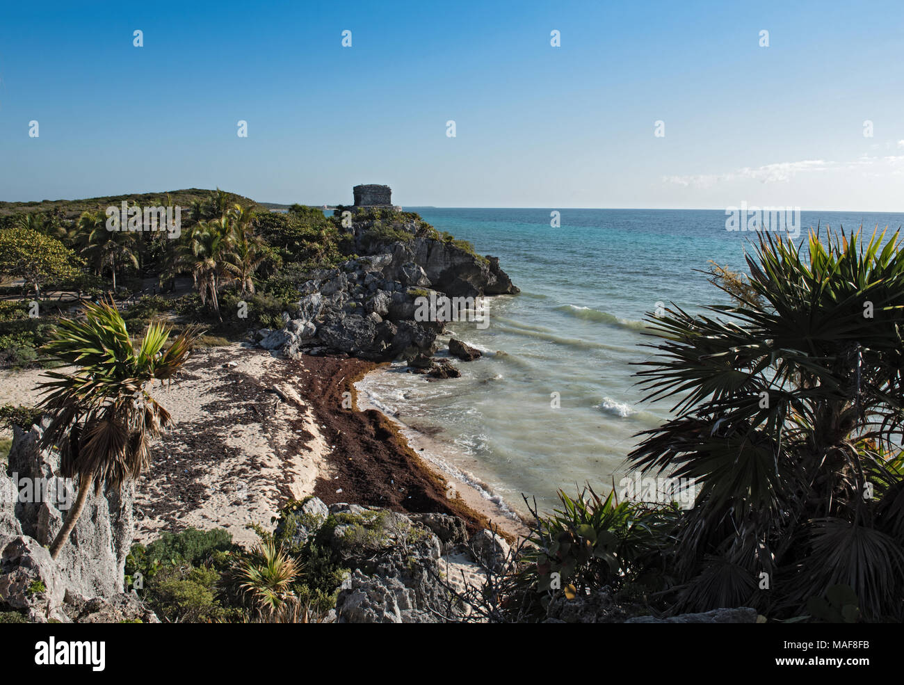 Mayan Temple God of Winds, Tulum, Mexico Stock Photo - Alamy