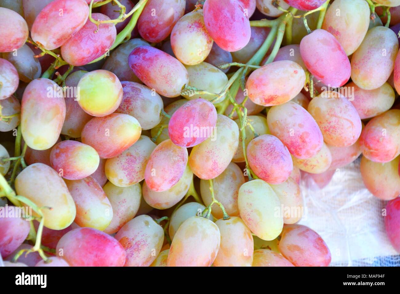 Fresh and ripe grapes are sold at the Bazaar Stock Photo - Alamy