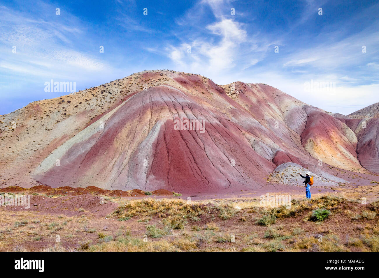 The most beautiful colorful mountain and spectacular blue sky in Tabriz ...