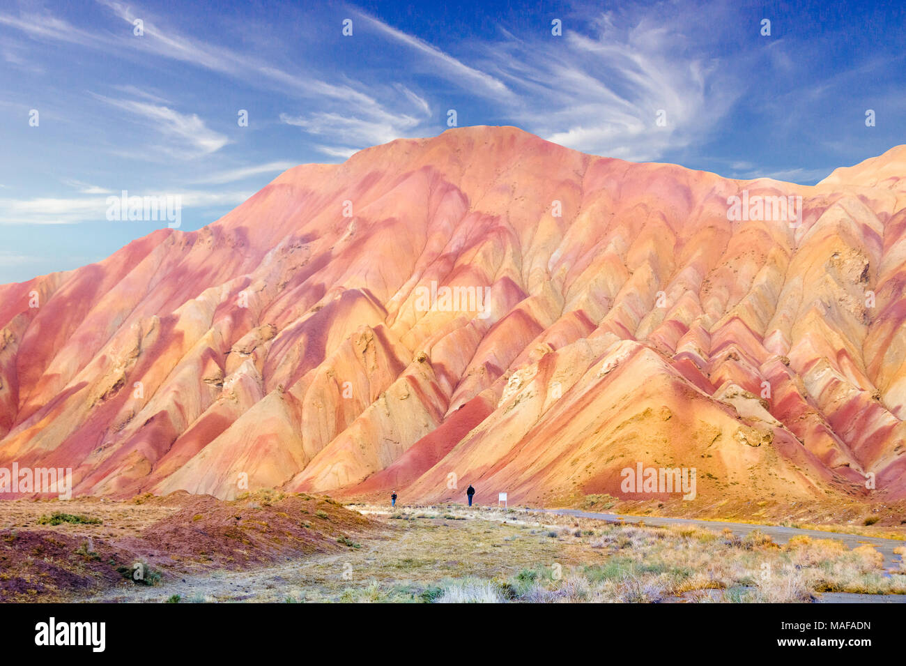 The most beautiful colorful mountain and spectacular blue sky in Tabriz ...
