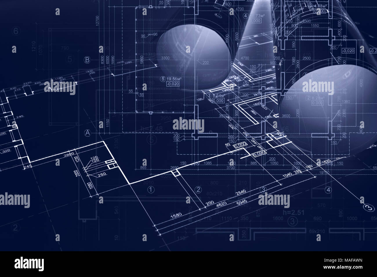 architect workplace background. construction concept. architectural ...