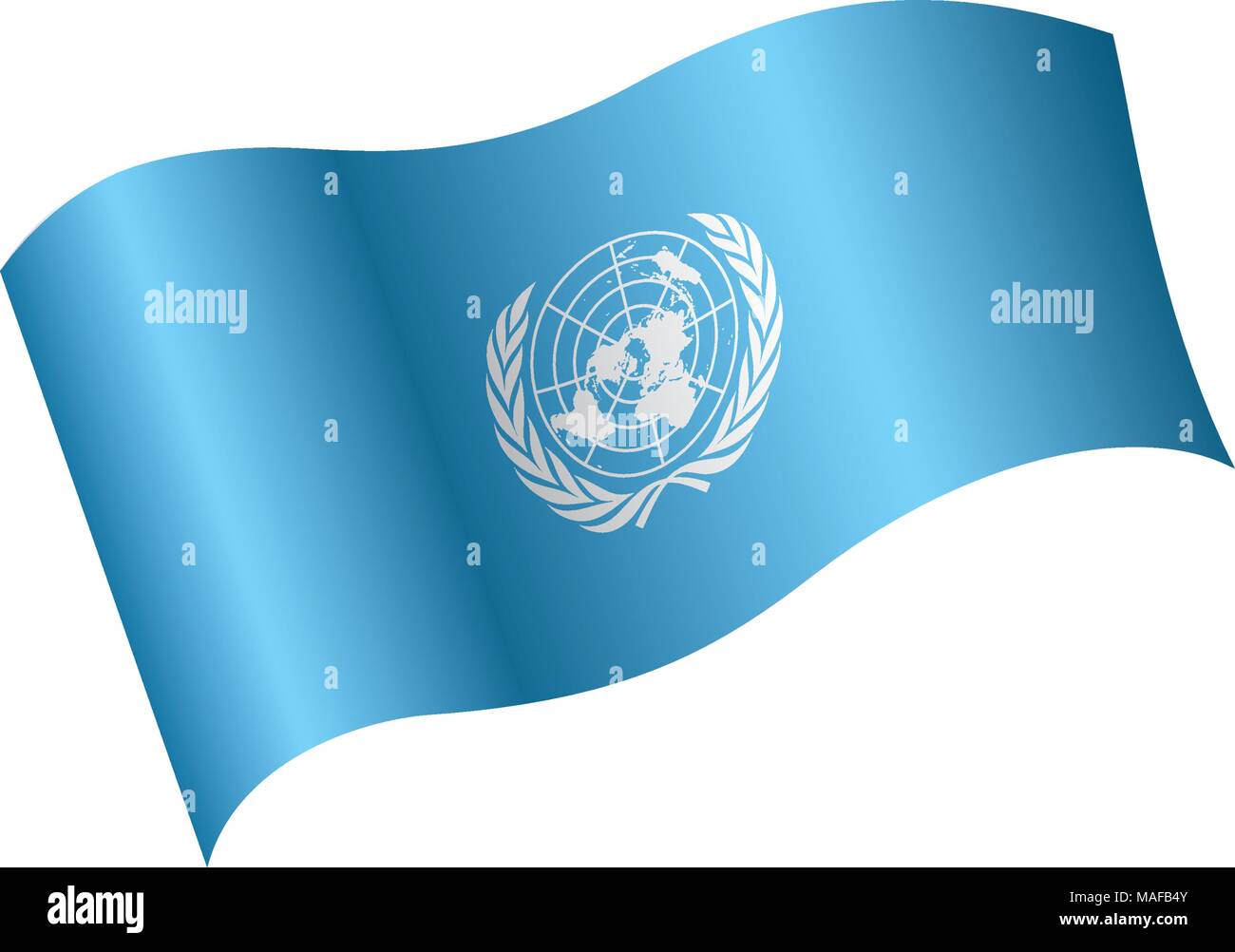 UN flag, vector illustration Stock Vector Image & Art - Alamy