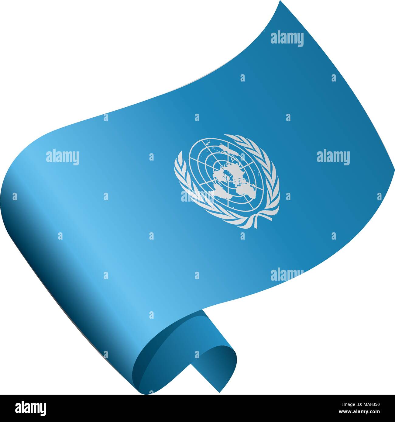 UN flag, vector illustration Stock Vector Image & Art - Alamy