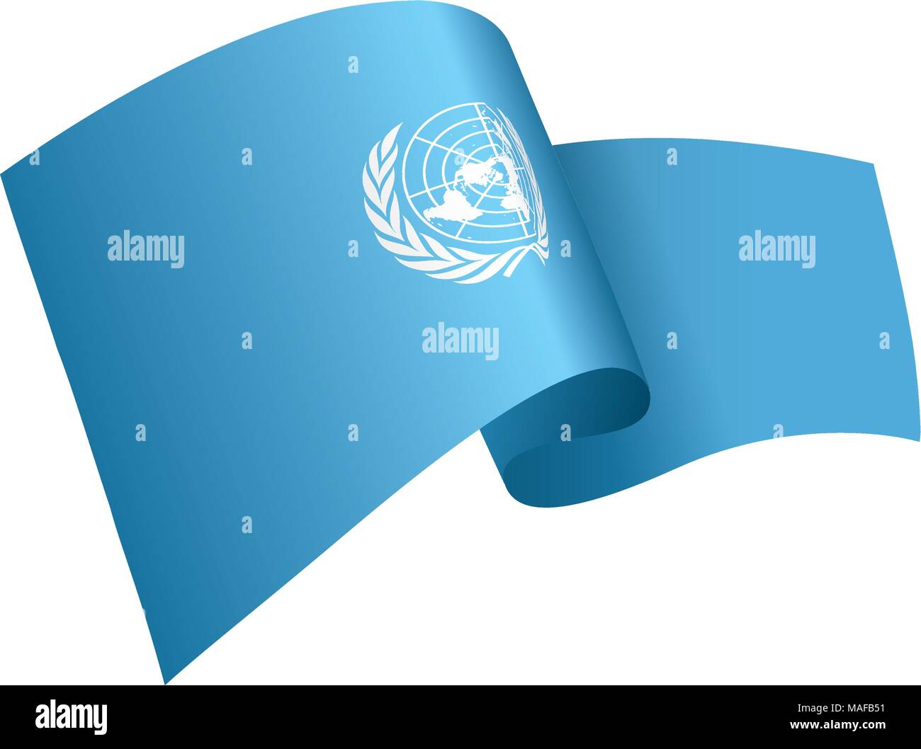 UN flag, vector illustration Stock Vector Image & Art - Alamy