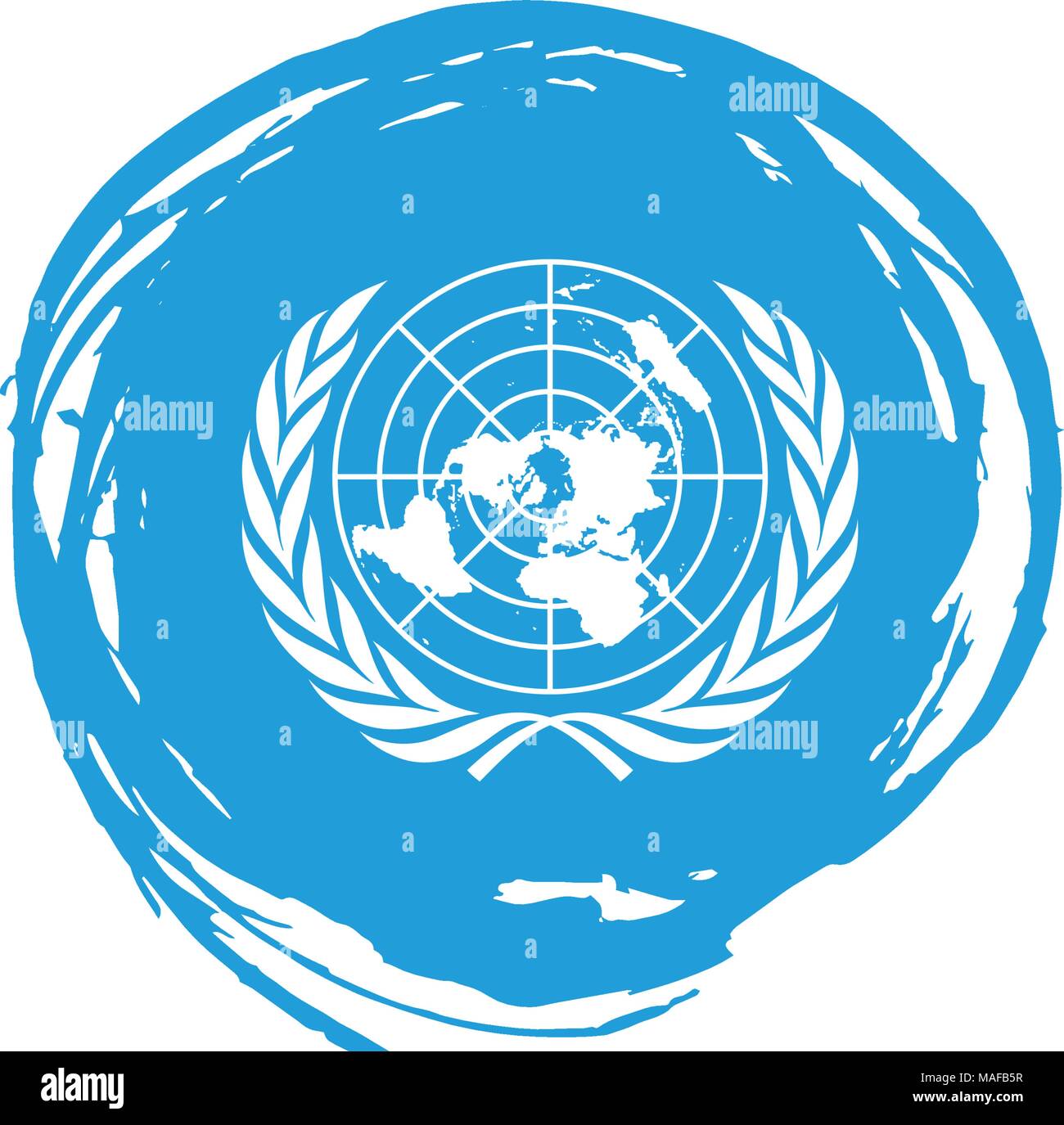 UN flag, vector illustration Stock Vector Image & Art - Alamy