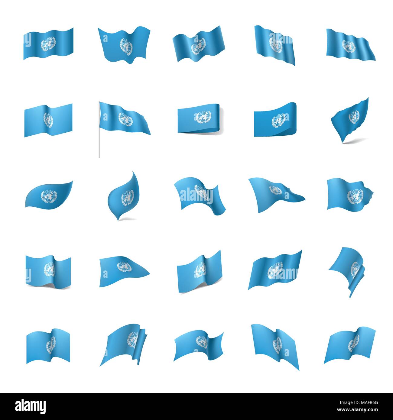 UN flag, vector illustration Stock Vector Image & Art - Alamy