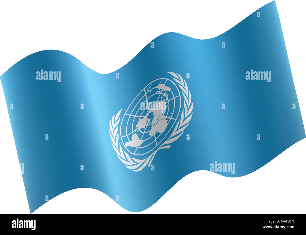 UN flag, vector illustration Stock Vector Image & Art - Alamy