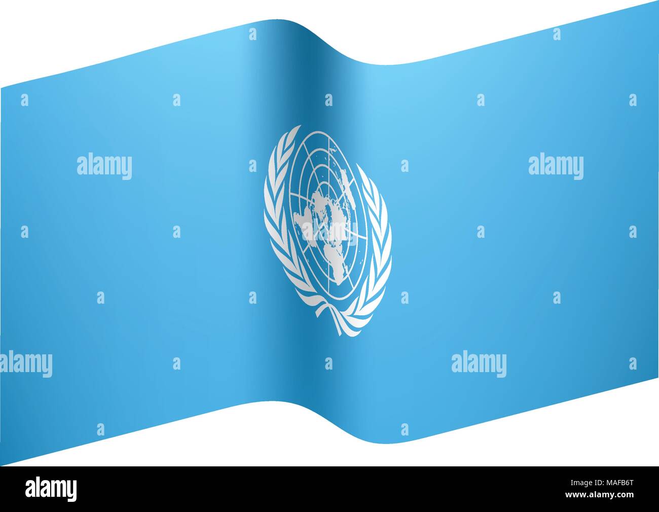 UN flag, vector illustration Stock Vector Image & Art - Alamy