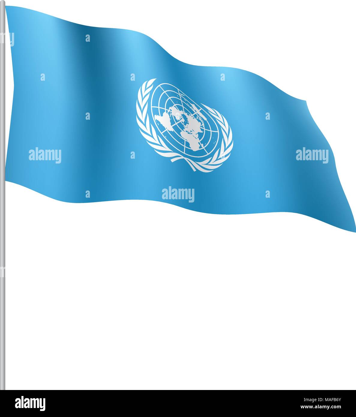 UN flag, vector illustration Stock Vector Image & Art - Alamy