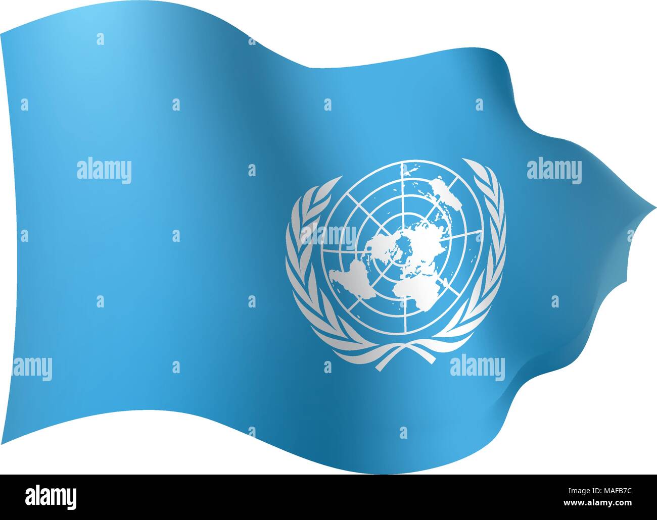UN flag, vector illustration Stock Vector Image & Art - Alamy