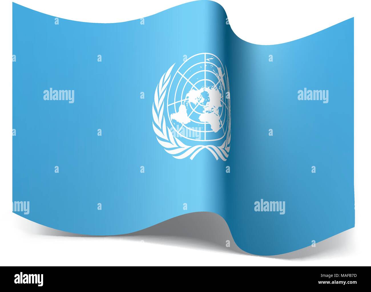 UN flag, vector illustration Stock Vector Image & Art - Alamy