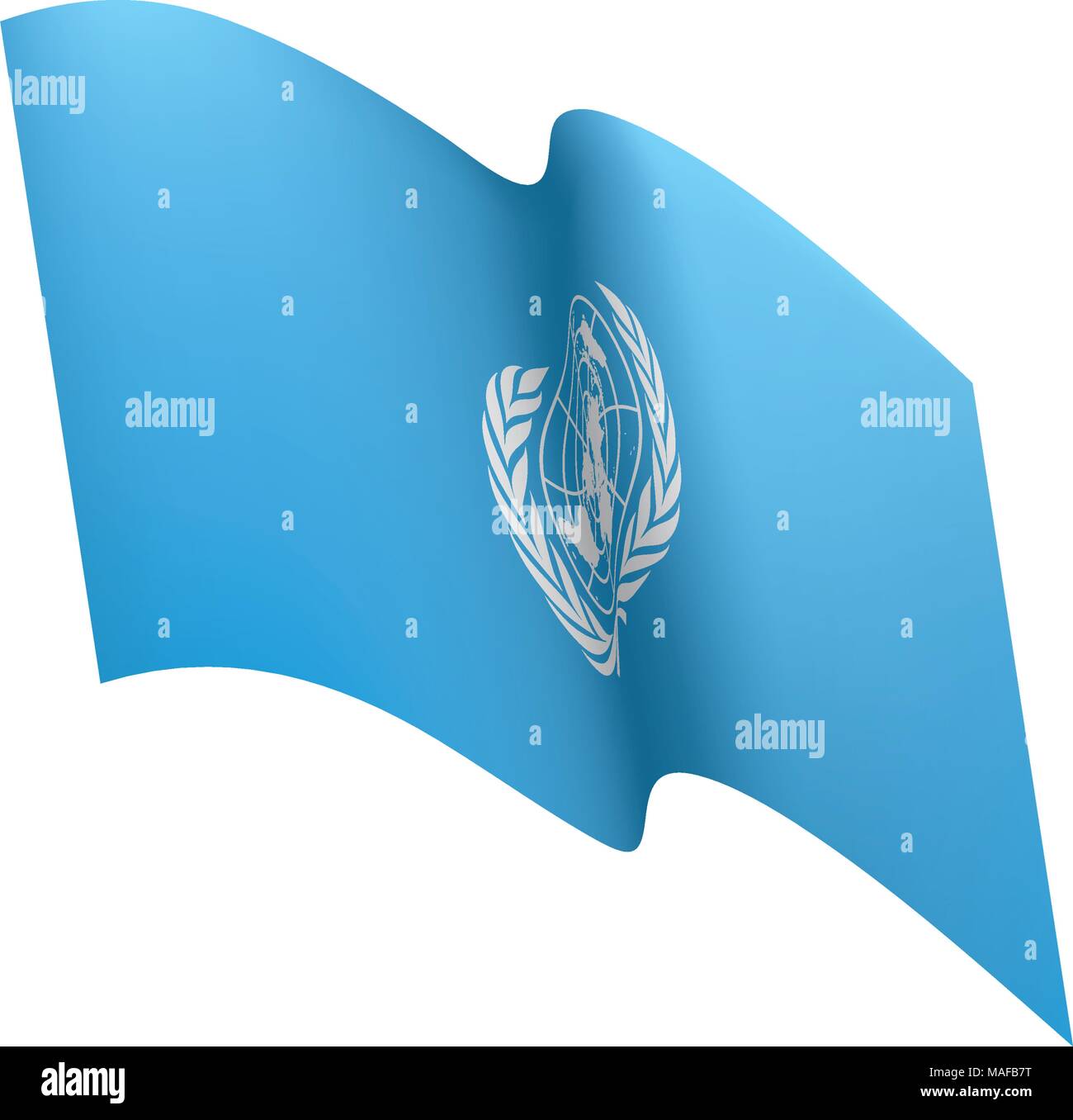 UN flag, vector illustration Stock Vector Image & Art - Alamy