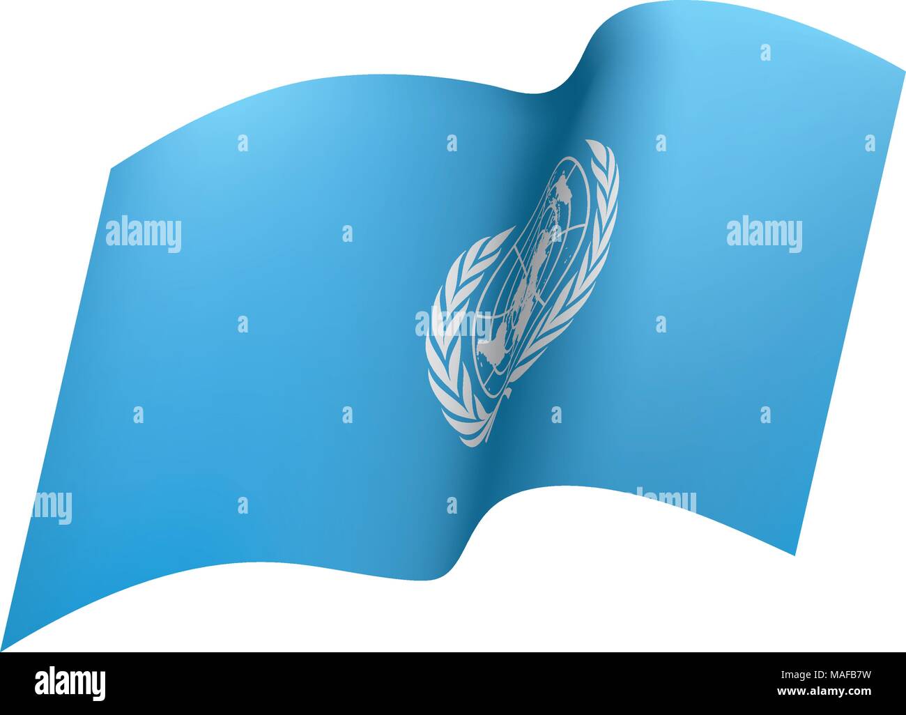UN flag, vector illustration Stock Vector Image & Art - Alamy
