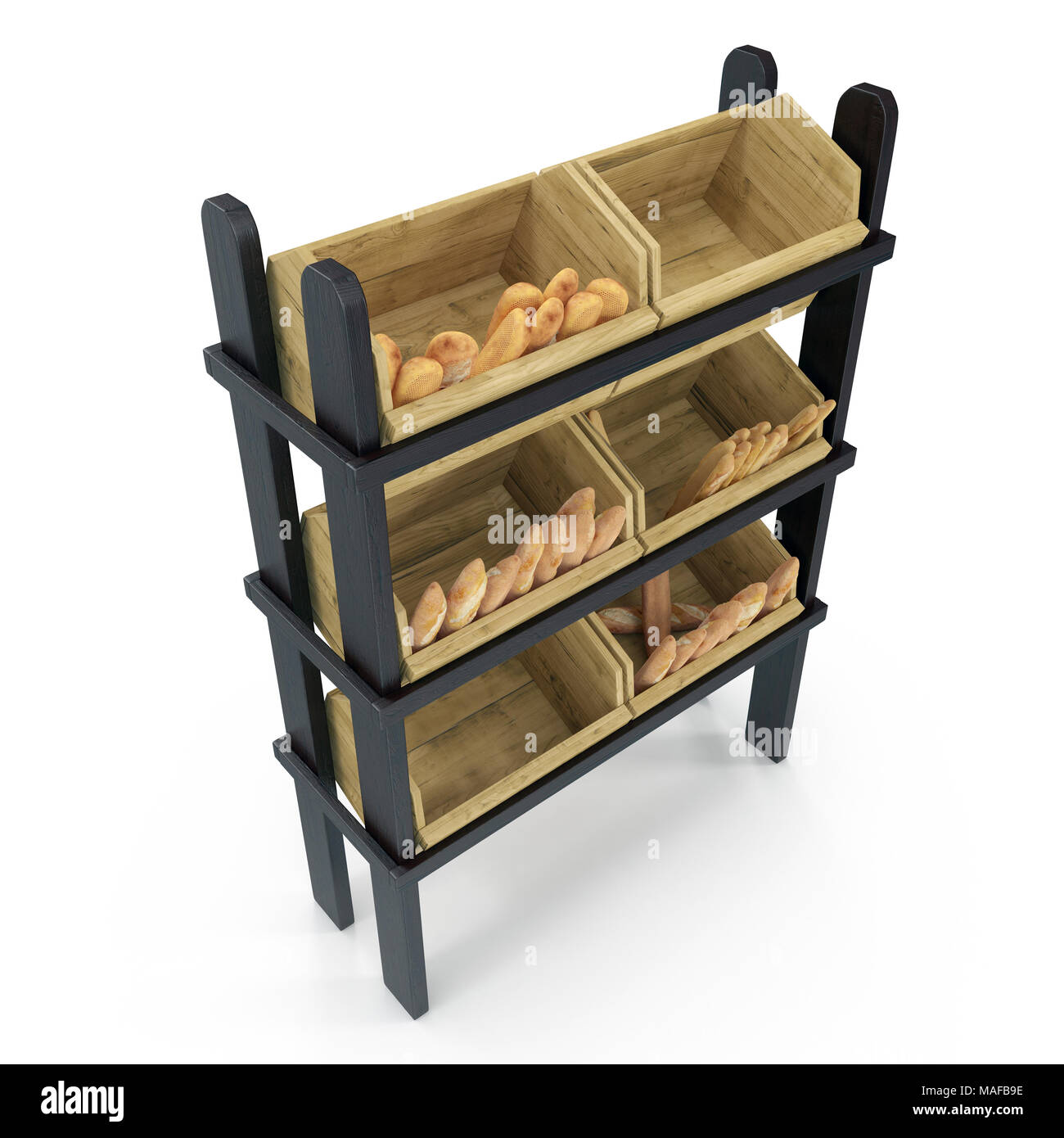 Bread bakery rack Cut Out Stock Images & Pictures - Alamy
