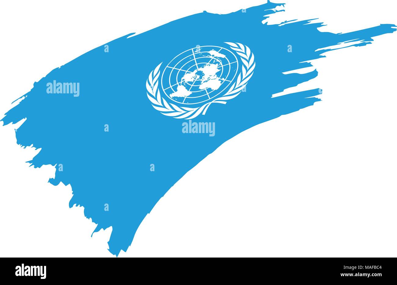 UN flag, vector illustration Stock Vector Image & Art - Alamy