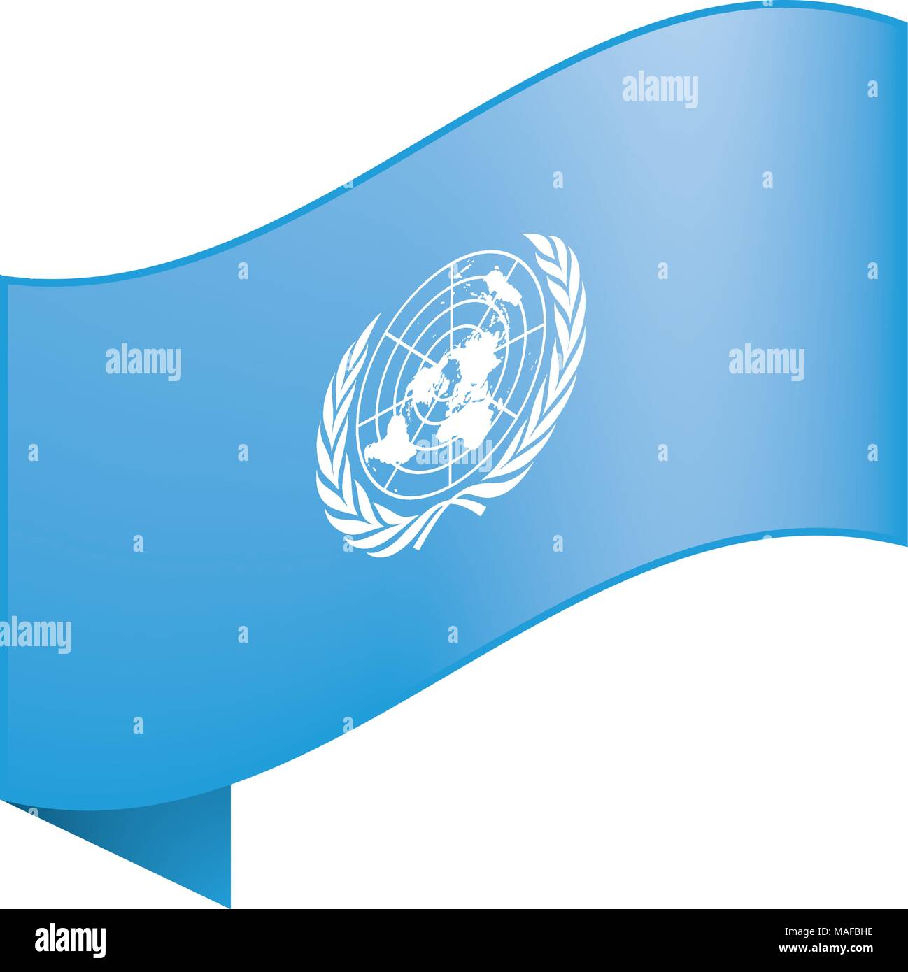 UN flag, vector illustration Stock Vector Image & Art - Alamy