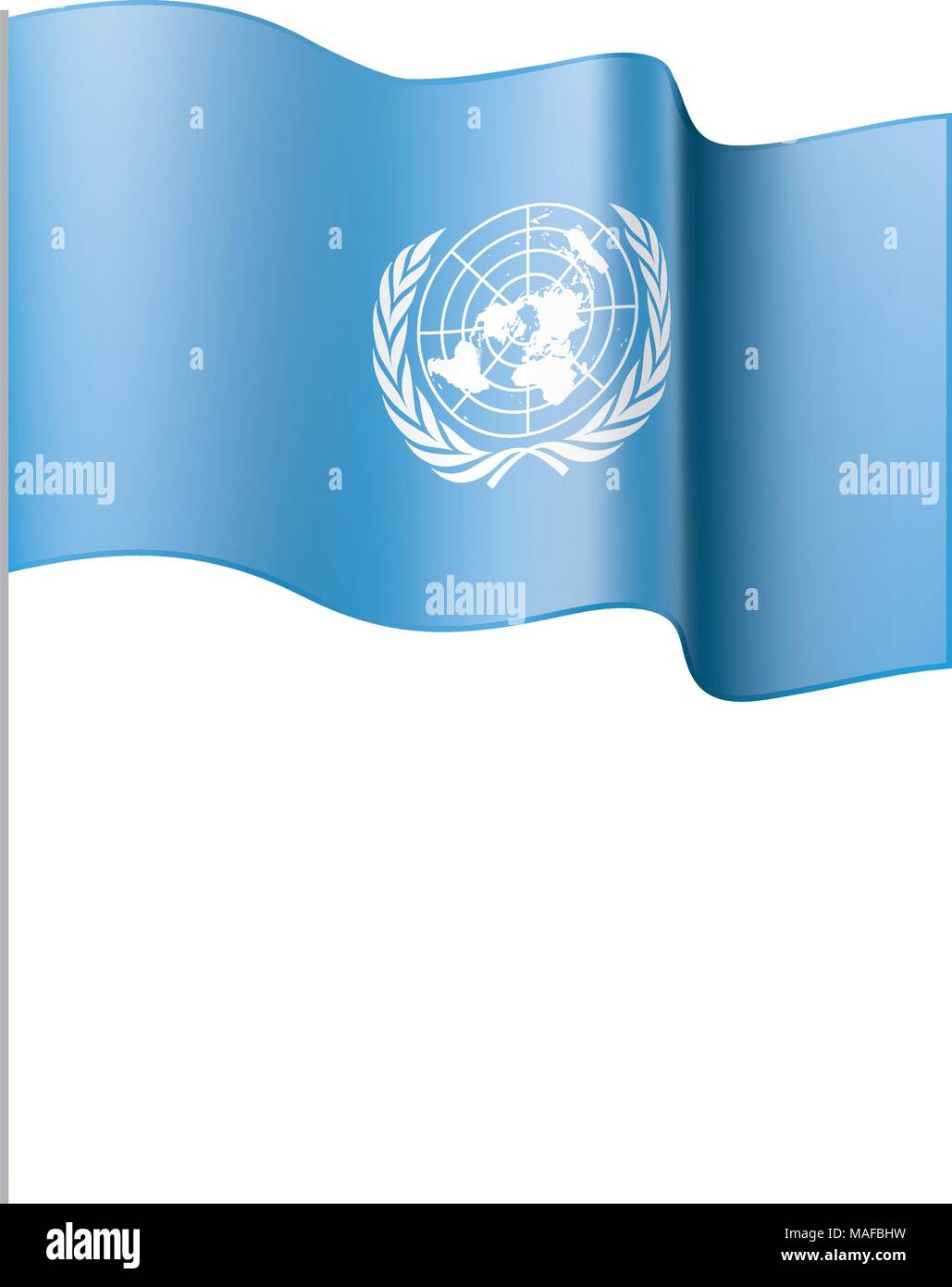 UN flag, vector illustration Stock Vector Image & Art - Alamy