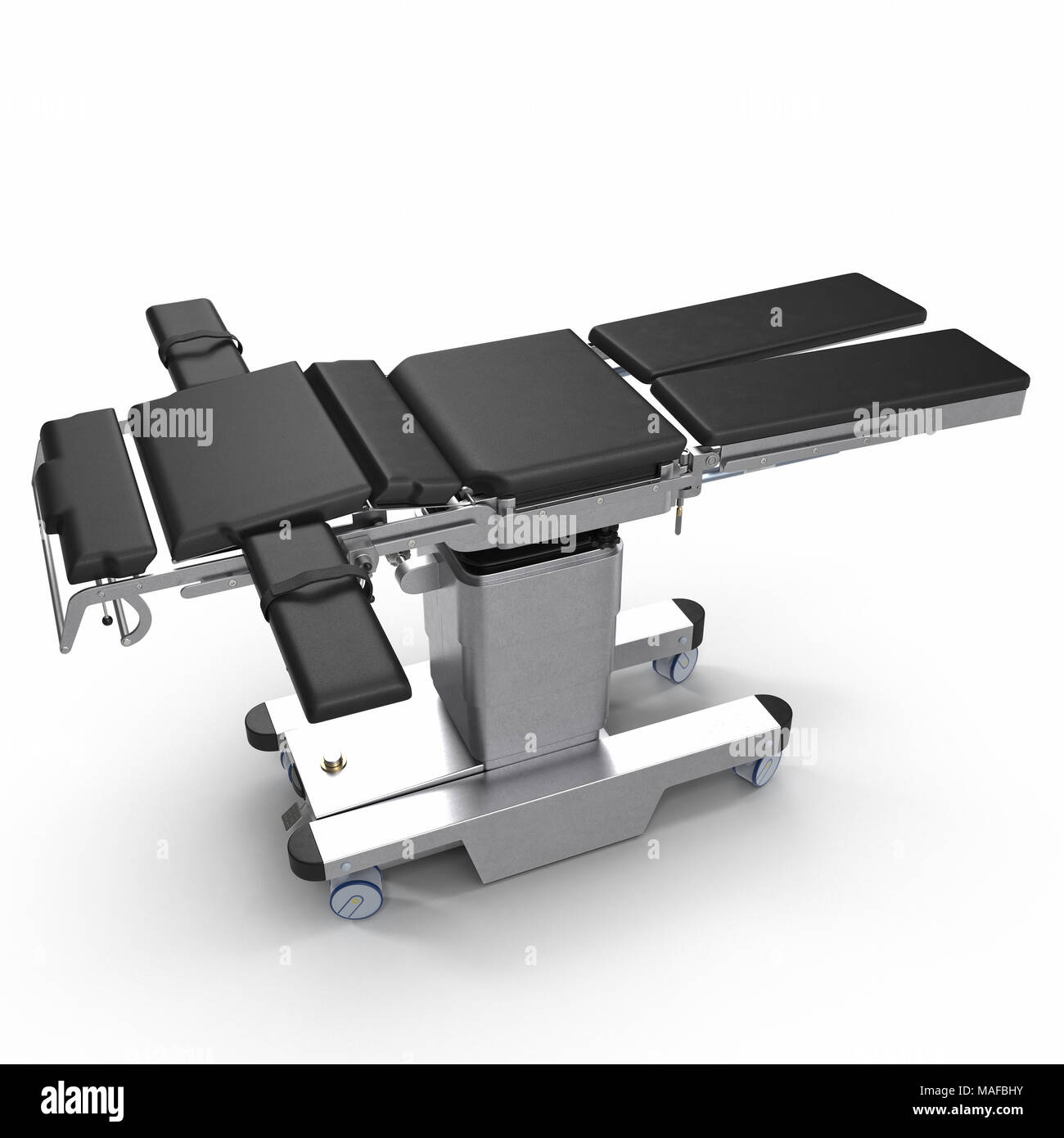 New and modern medical table on a white. 3D illustration, clipping path ...