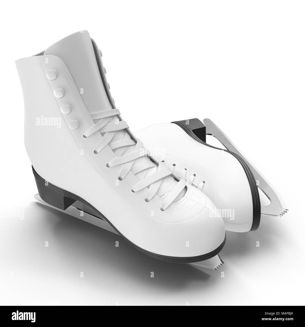 New white figure skates on Black and White Stock Photos & Images - Alamy
