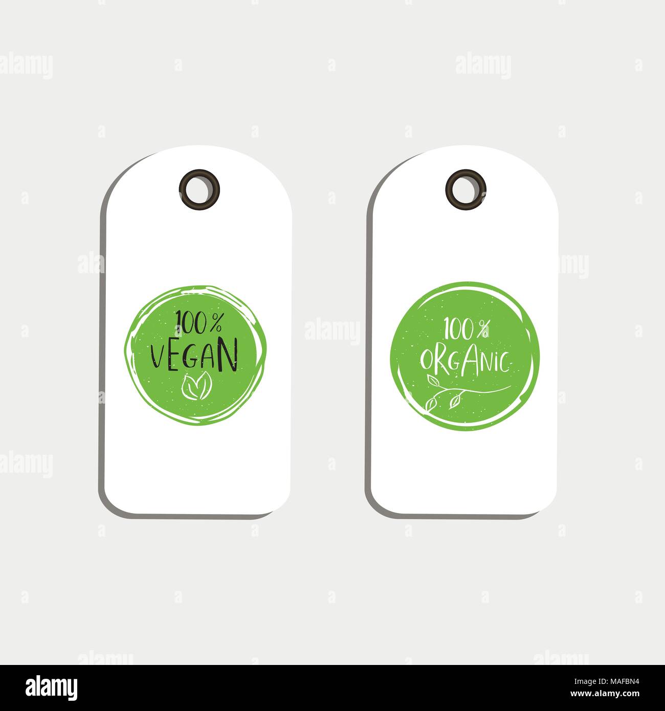 Set of Vector eco badge or tag, bio green logo. Vegan sign for cafe ...