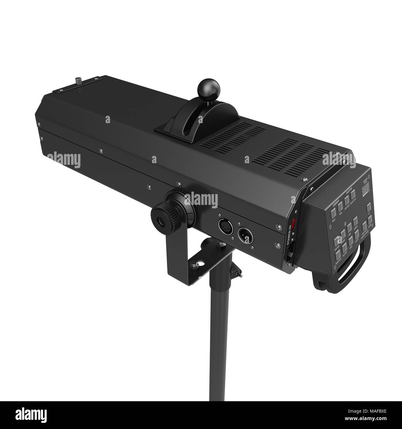 Follow light stage on white. 3D illustration, clipping path Stock Photo ...