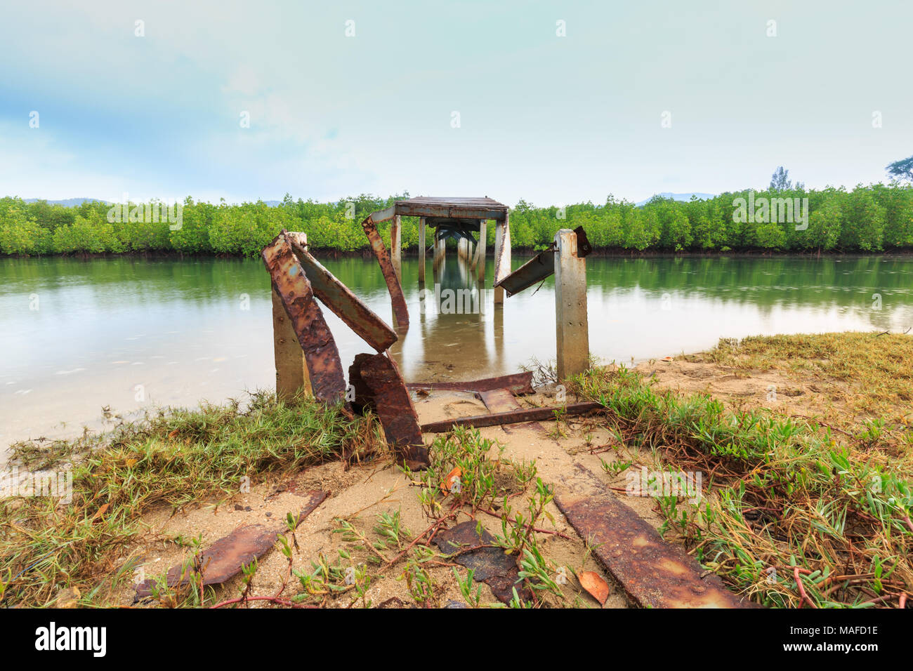 Old broken bridge hi-res stock photography and images - Alamy