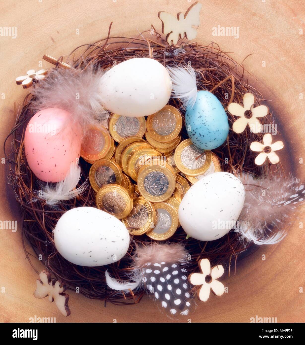 Nest egg concept Stock Photo - Alamy