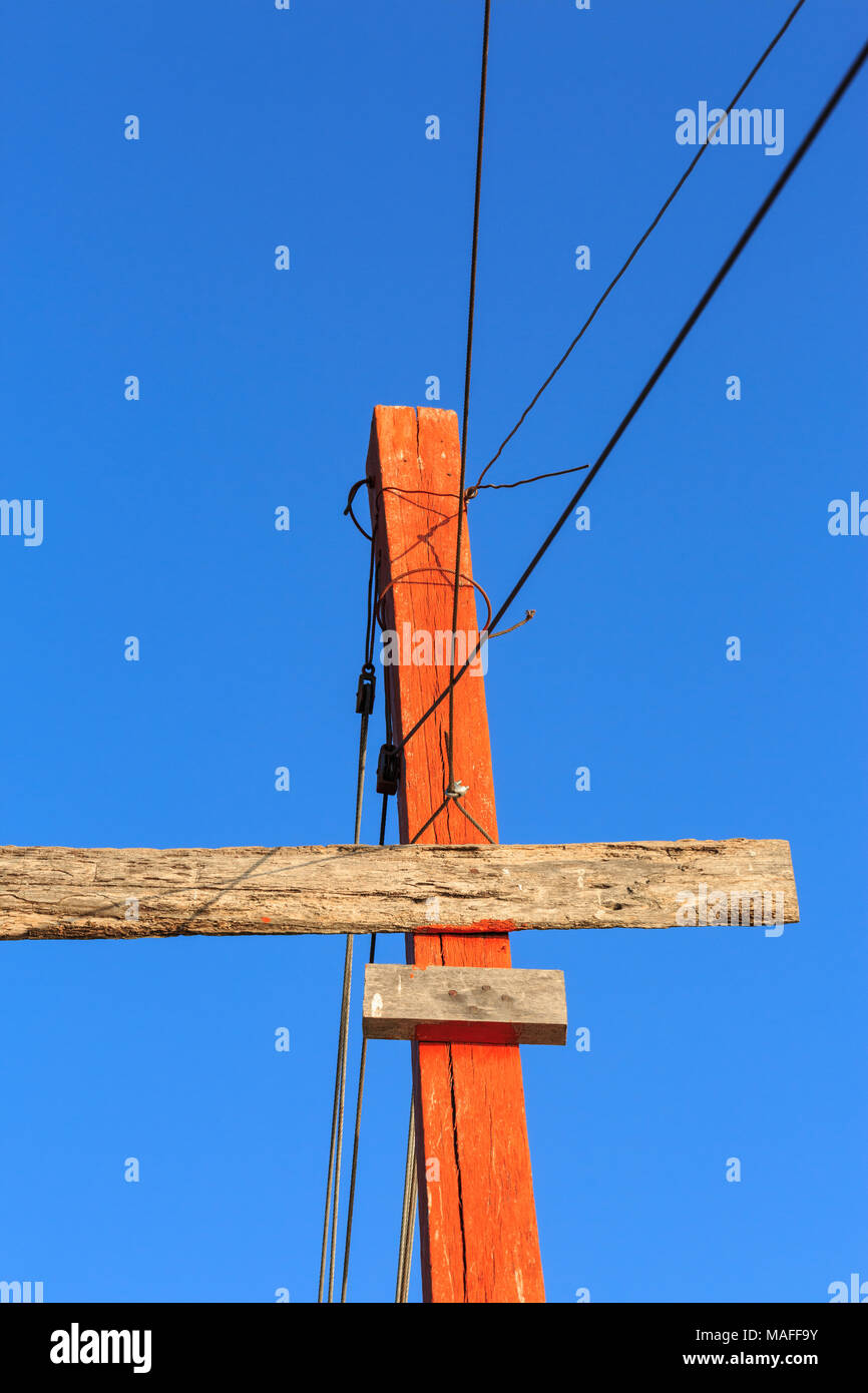 Old wooden poles hi-res stock photography and images - Alamy