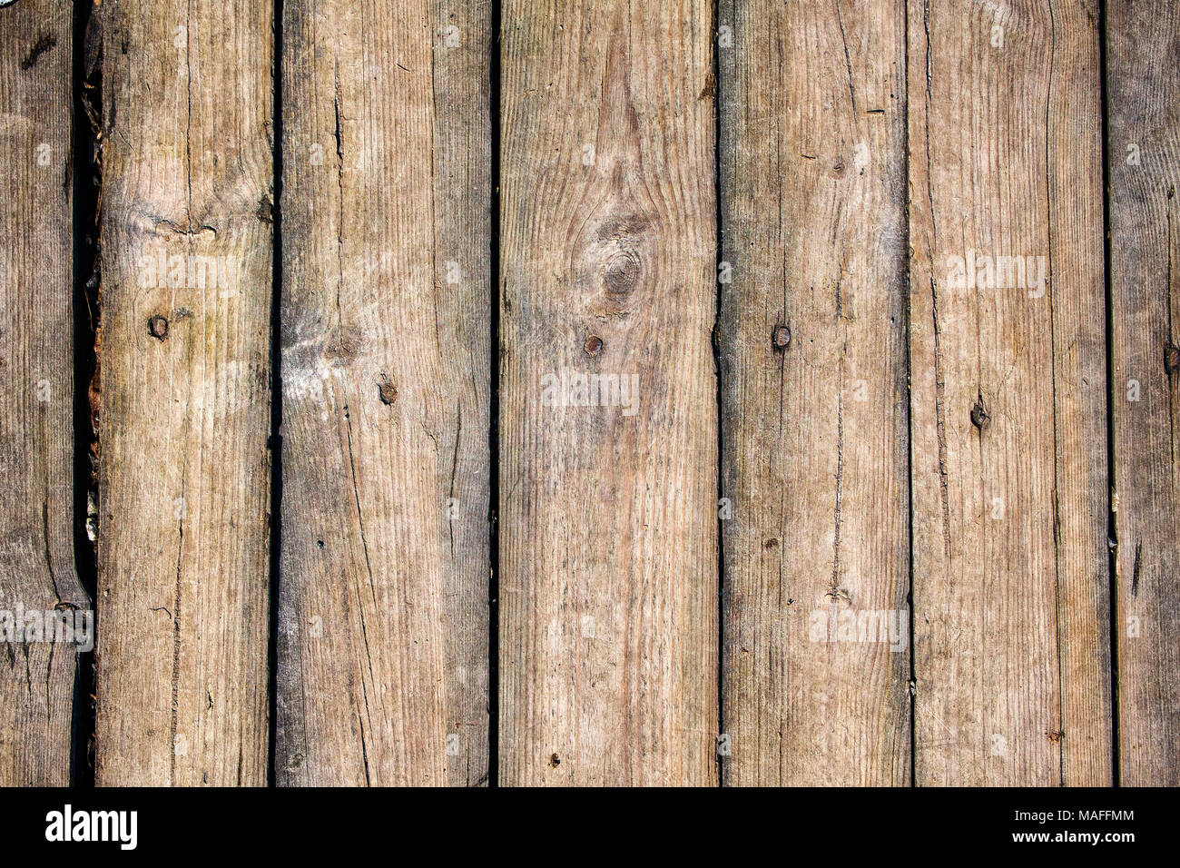 The surface of aged boards. Texture of boards with cracks and nail ...