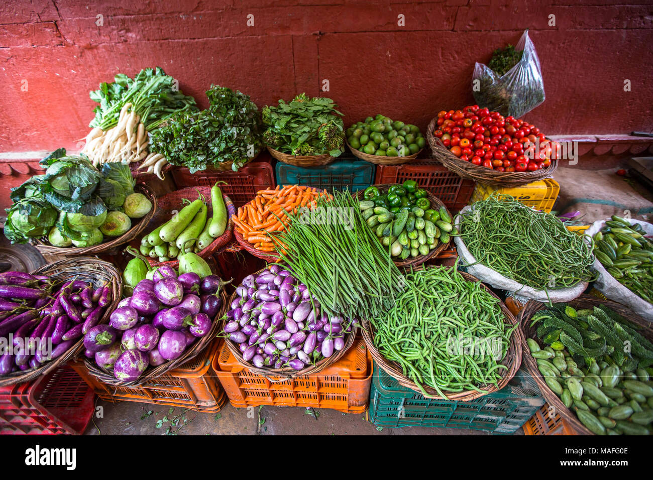 Vegetables for sale on the street, India Stock Photo - Alamy