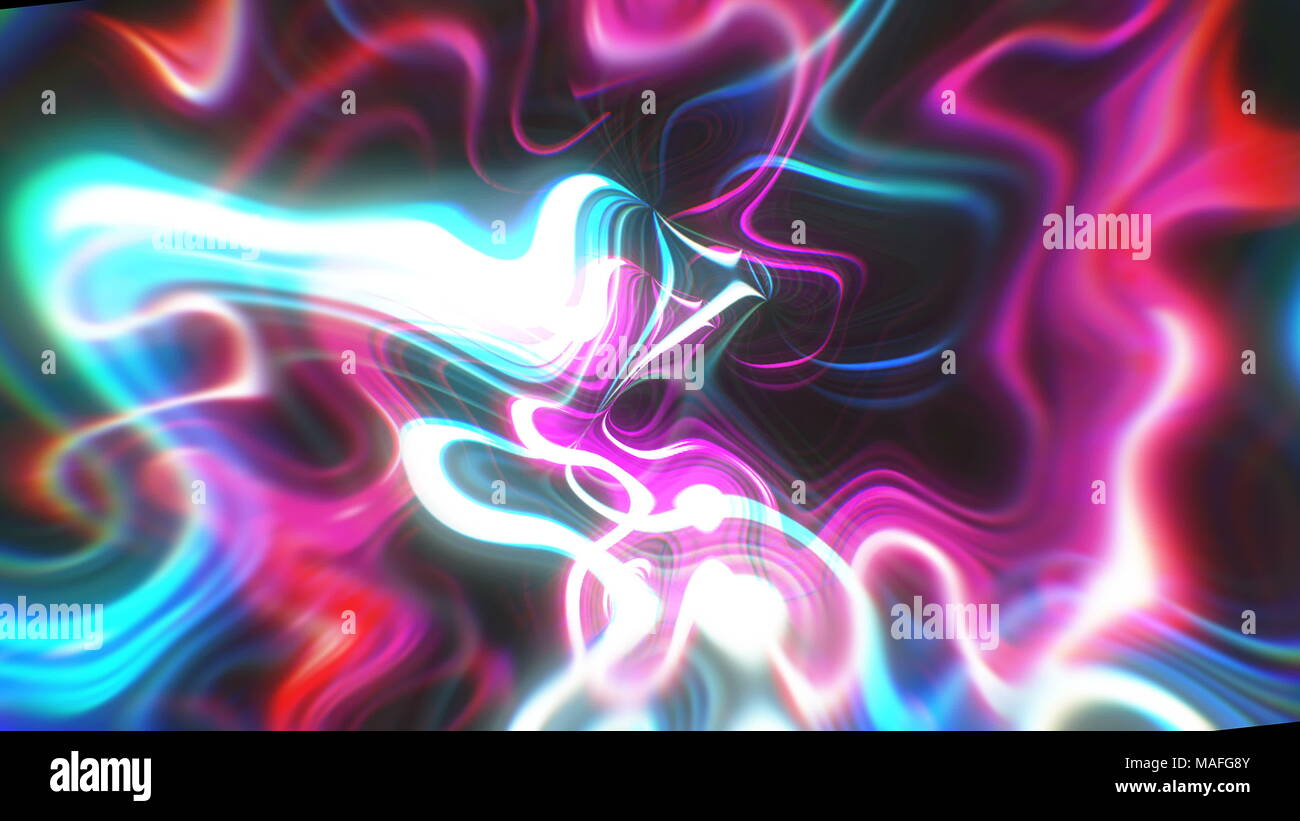 Abstract glow energy background with visual illusion and wave effects, 3d rendering computer ...