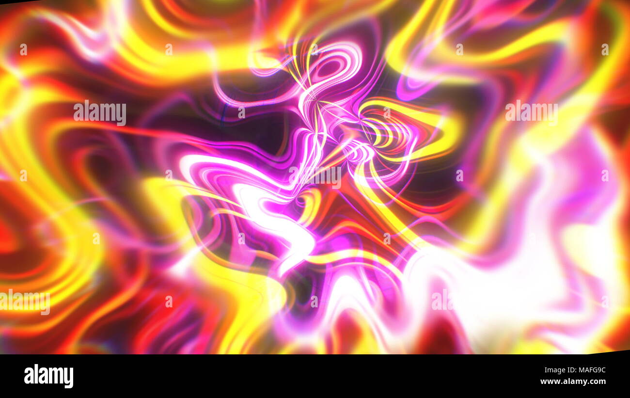 Abstract glow energy background with visual illusion and wave effects, 3d rendering computer ...