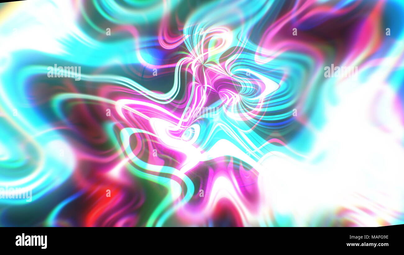 Abstract glow energy background with visual illusion and wave effects, 3d rendering computer ...