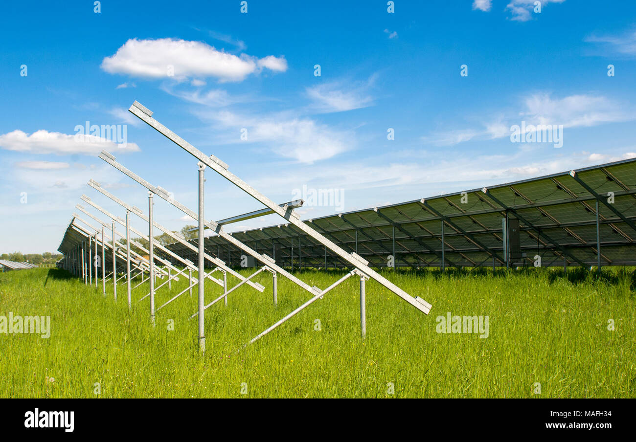 solar power plant in construction Stock Photo - Alamy