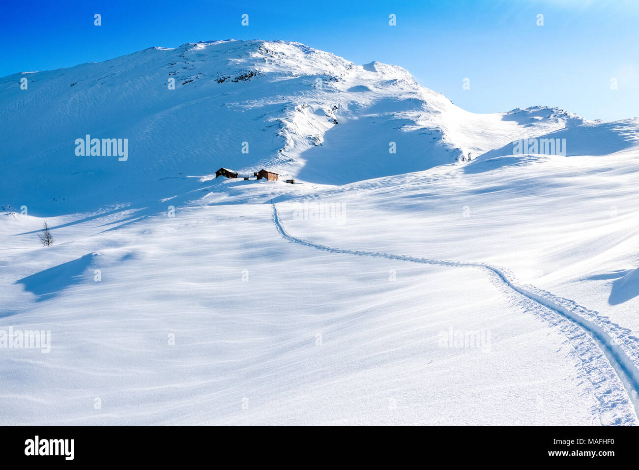 The DNT mountain hut at Sulitjelma, Norway Stock Photo - Alamy