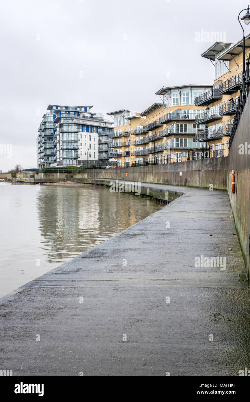 Buildings on a waterfront Stock Photo - Alamy