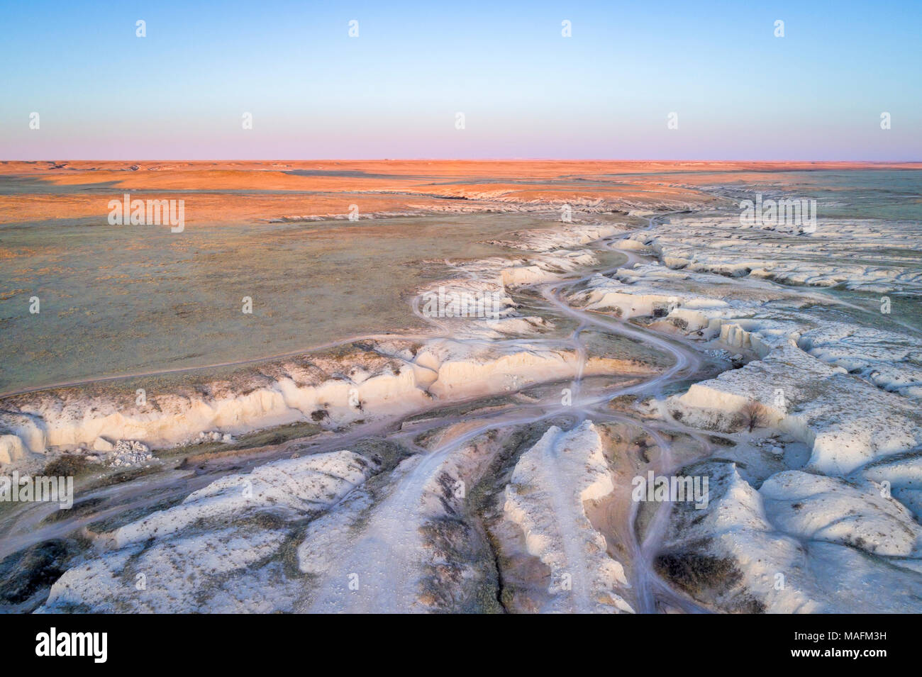dusk over Main Draw OHV Area in Pawnee National Grasslland in northern ...