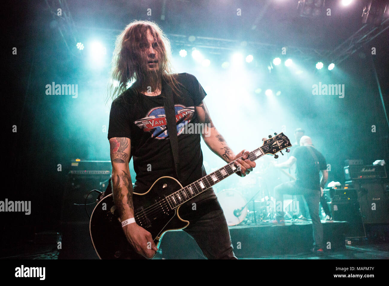 Norway, Stavanger - March 23, 2018. The Norwegian hard rock band Audrey ...