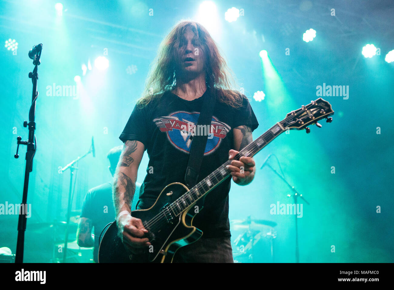 Norway, Stavanger - March 23, 2018. The Norwegian hard rock band Audrey ...