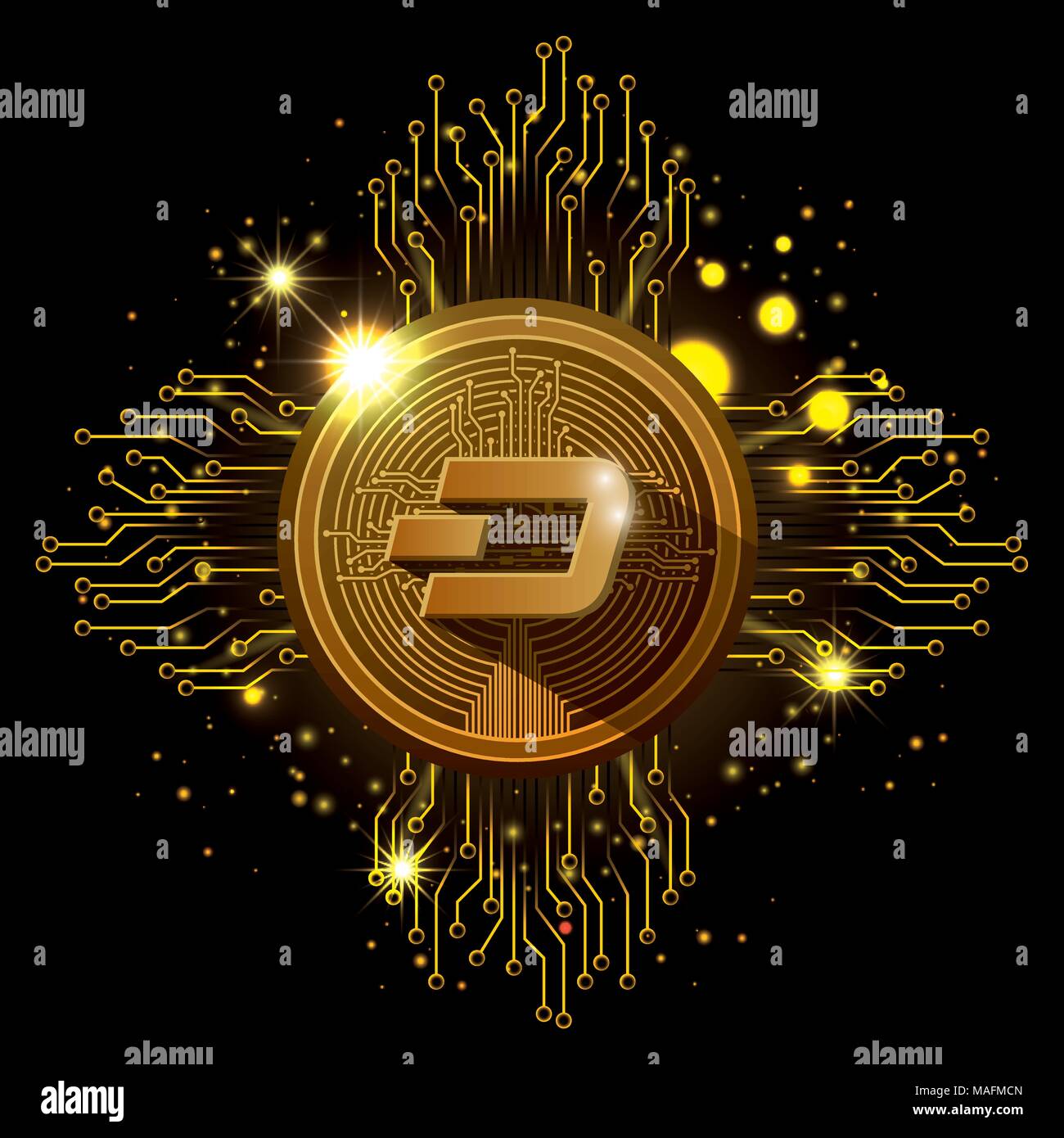 Golden dash coin gold Stock Vector Images - Alamy
