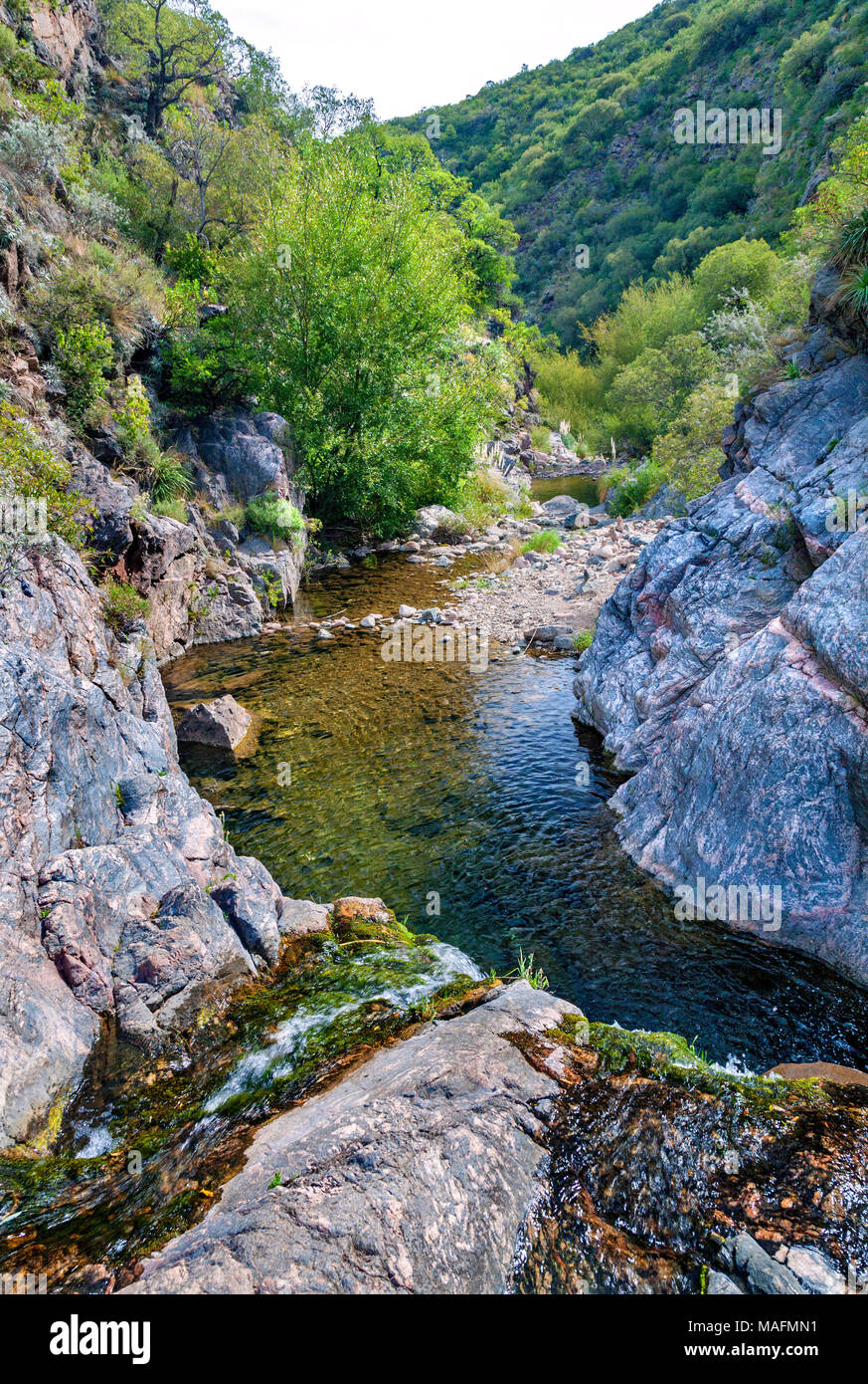 Calabalumba river. Capilla Del Monte, Córdoba, Argentina Stock Photo ...
