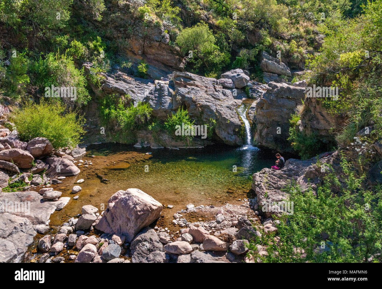 Calabalumba river. Capilla Del Monte, Córdoba, Argentina Stock Photo ...