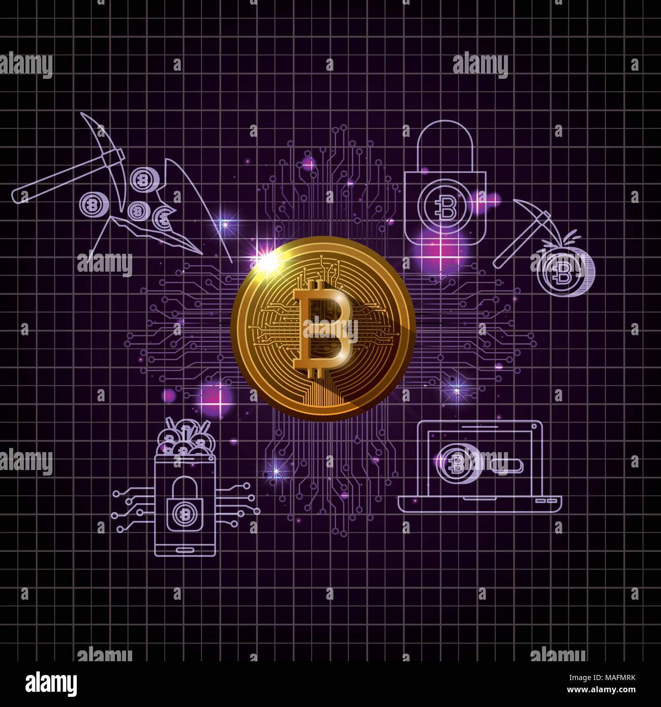 Safe gold mining Stock Vector Images - Alamy