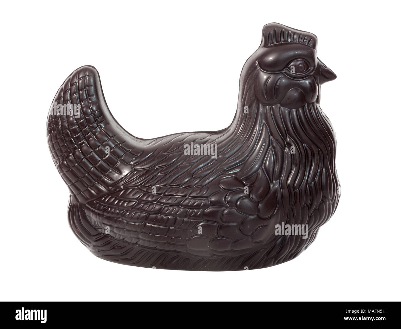 Isolated Easter chocolate hen Stock Photo - Alamy