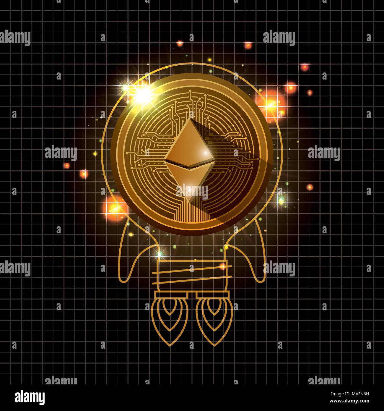 ethereum mining set icons Stock Vector Image & Art - Alamy