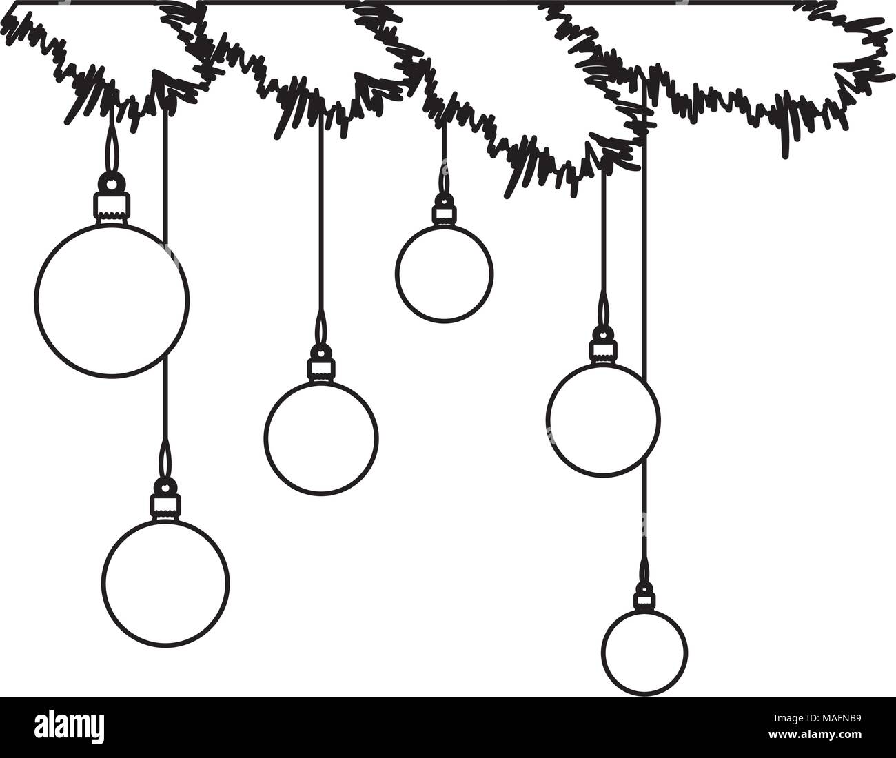 Christmas wreath template garlands Stock Vector Images - Alamy