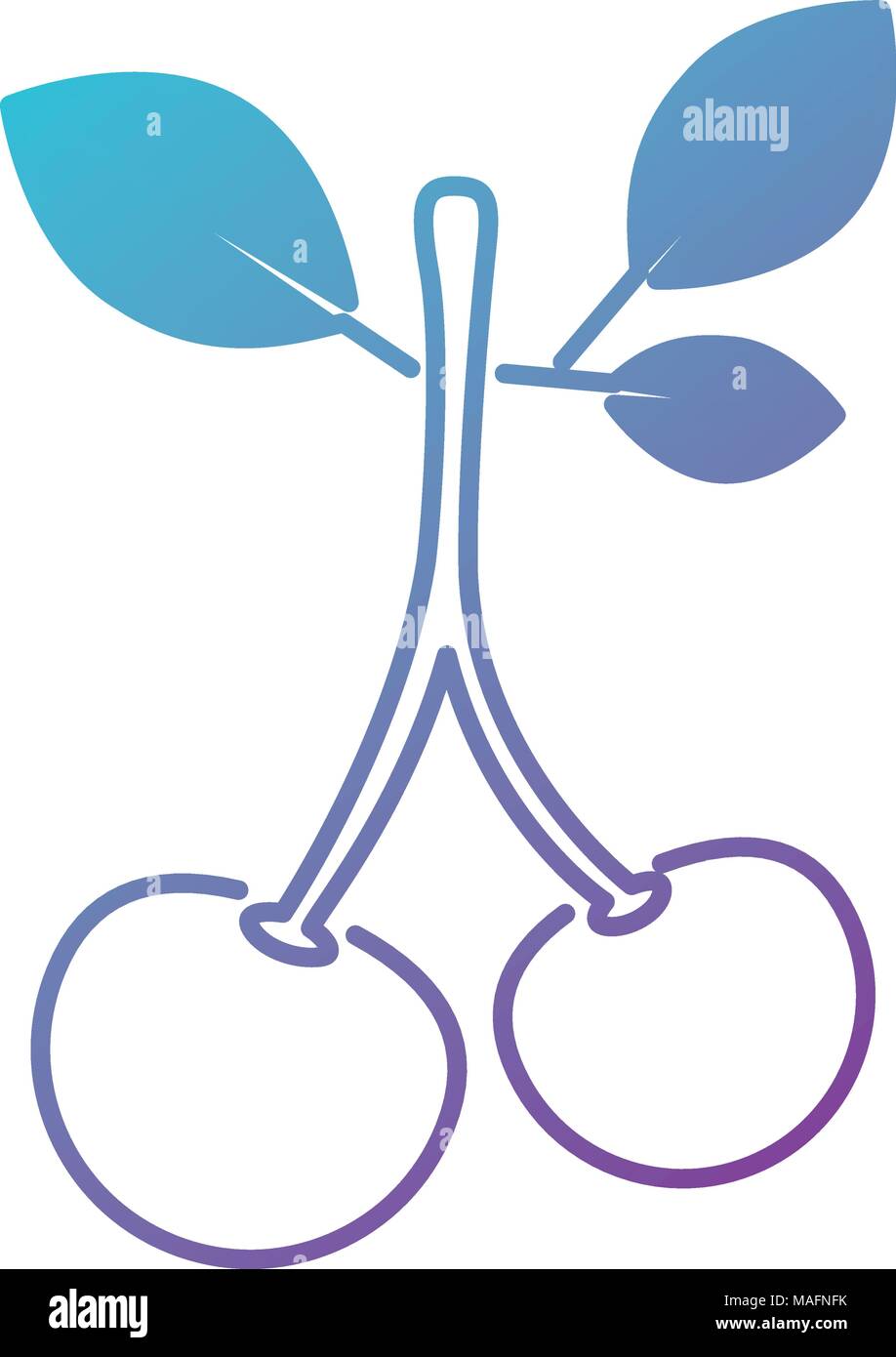 cherries fresh fruit icon Stock Vector Image & Art - Alamy